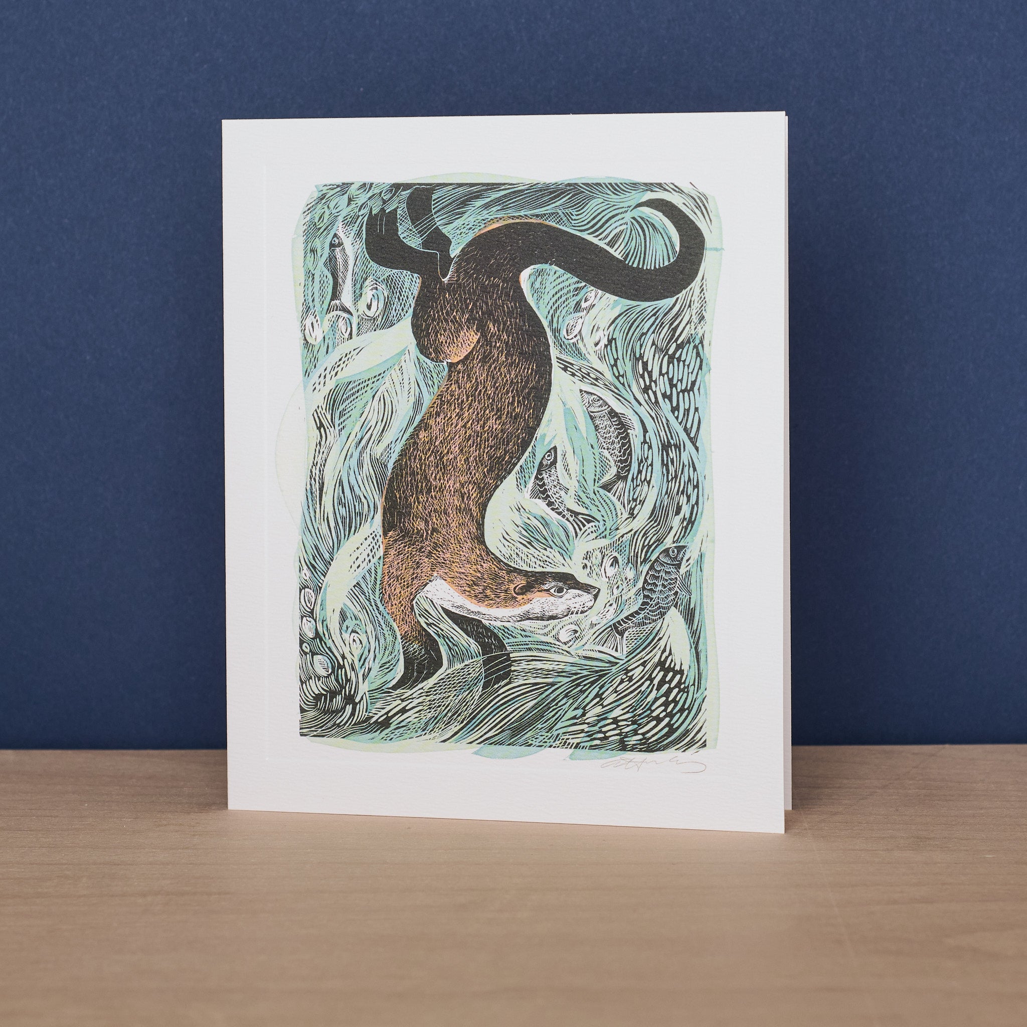 Fishing Otter by Angela Harding – Art Angels