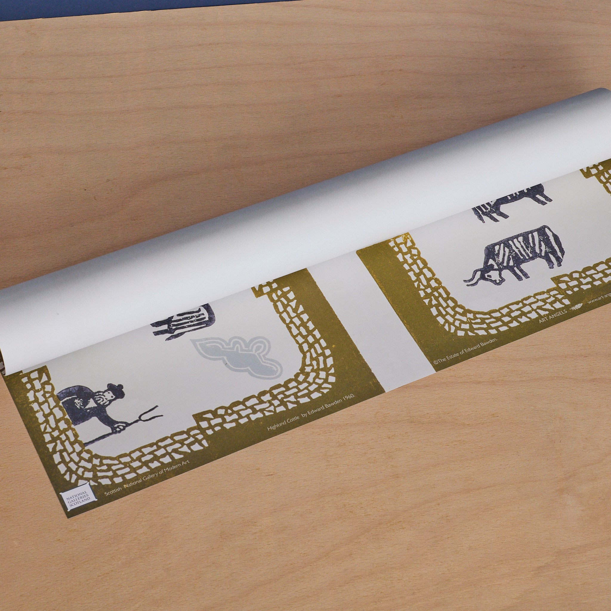 Highland Cattle Wrap by Edward Bawden – Art Angels